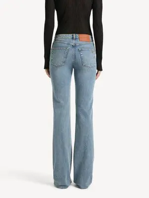 Balmain Bootcut Faded Denim Jeans