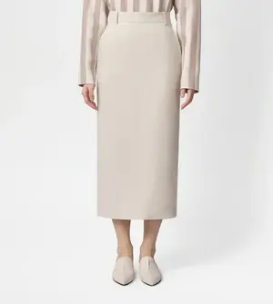 TOD'S Midi Skirt In Linen