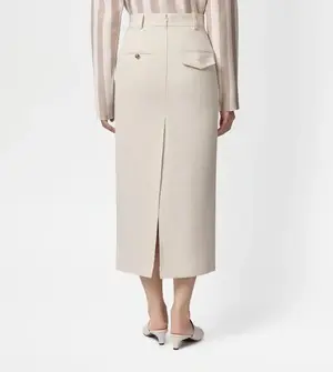 TOD'S Midi Skirt In Linen