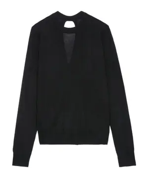Zadig&Voltaire Emma Asymmetric Wool Jumper - Black