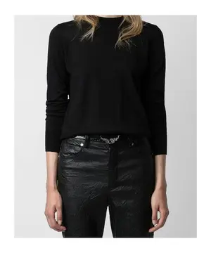 Zadig&Voltaire Emma Asymmetric Wool Jumper - Black