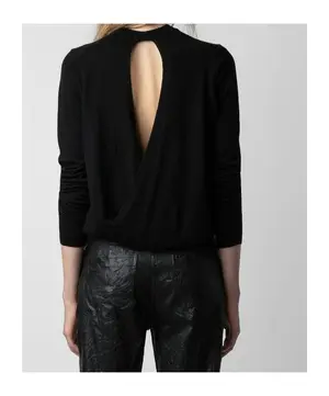 Zadig&Voltaire Emma Asymmetric Wool Jumper - Black