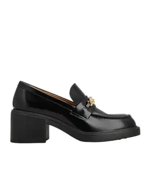 TOD'S Leather Loafers With Chain Detail