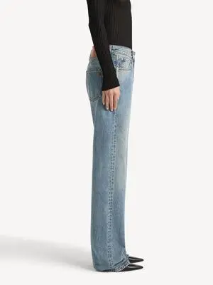 Balmain Straight-leg Faded Denim Jeans