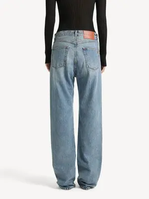 Balmain Straight-leg Faded Denim Jeans