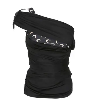 MARINE SERRE Asymmetrical Draped Top