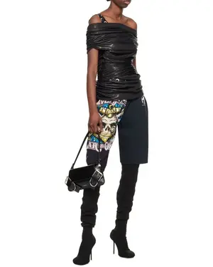 MARINE SERRE Asymmetrical Draped Top