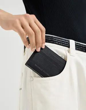Brunello Cucinelli Grained Calfskin Card Case
