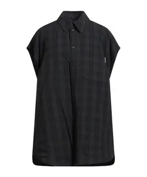 Balenciaga Simple Checkered Coat - Black
