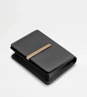 TOD'S Snap Button Business Card Holder