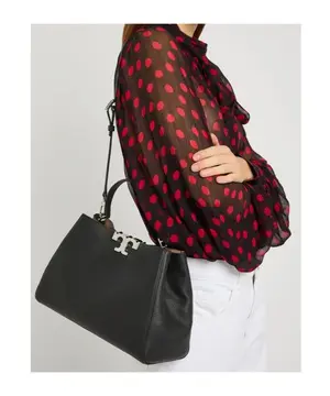 Tory Burch Eleanor T-logo Grained Leather Top Handle Bag