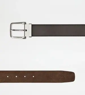 TOD'S Adjustable And Reversible Leather Belt
