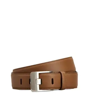 TOD'S Calfskin Leather Belt With Metal Buckle - Brown