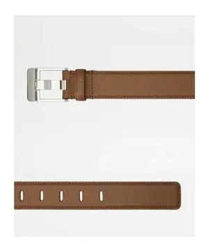 TOD'S Calfskin Leather Belt With Metal Buckle