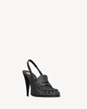 Saint Laurent Round-toe High-heeled Sandals - Black