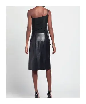 Balenciaga One-shoulder Asymmetrical Top With Logo Detail