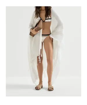 Brunello Cucinelli Cotton Net Knit Bikini Bottoms