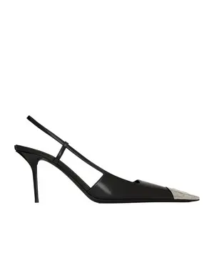 Saint Laurent Jeanne Slingback Pumps - Black