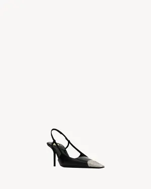 Saint Laurent Jeanne Slingback Pumps - Black