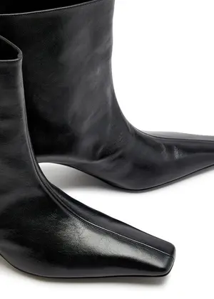 Khaite Ona 55 Leather Ankle Boots