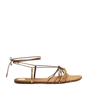 SAINT LAURENT Bridget Strappy Satin Sandals