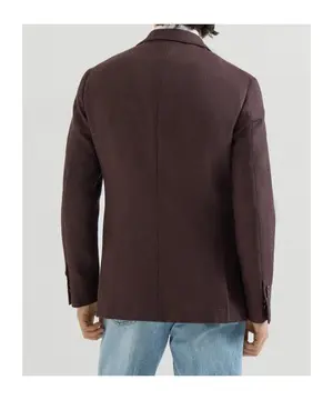 Brunello Cucinelli Mouliné Virgin-wool Twill Deconstructed Blazer