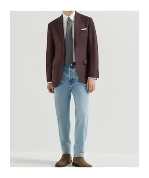 Brunello Cucinelli Mouliné Virgin-wool Twill Deconstructed Blazer