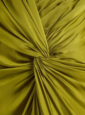 Balmain Long Silk Charmeuse Draped Dress