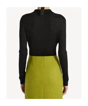 Balmain Buttoned Ribbed Knit Cardigan