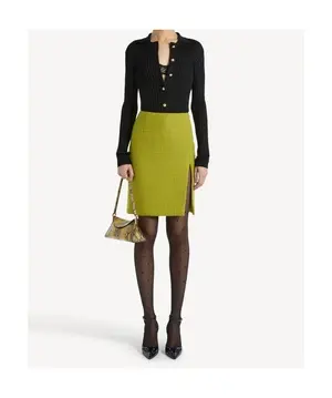 Balmain Buttoned Ribbed Knit Cardigan