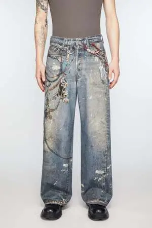 Acne Studios Loose Fit Wide Leg Jeans