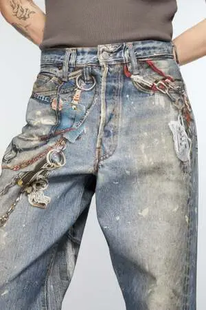 Acne Studios Loose Fit Wide Leg Jeans
