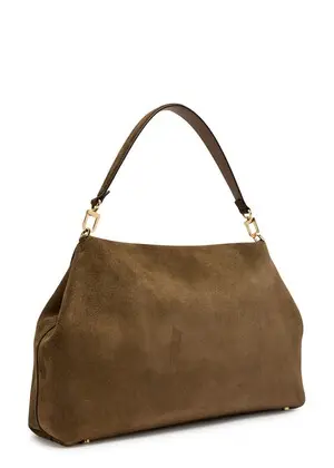 TOTEME T-lock Suede Top Handle Bag