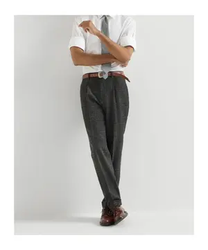 Brunello Cucinelli Prince Of Wales Flannel Trousers