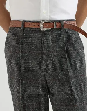 Brunello Cucinelli Prince Of Wales Flannel Trousers