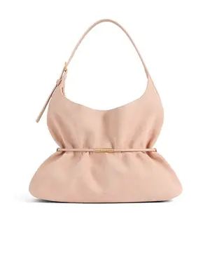 Balmain SPHYNX Medium Bag In Suede Pink