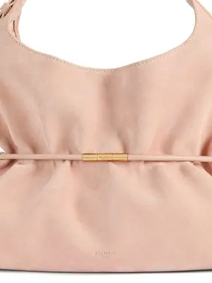 Balmain Sphynx Medium Bag In Suede - Pink