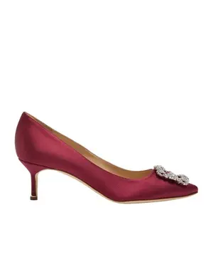 Manolo Blahnik Hangisi 50 Satin Pumps