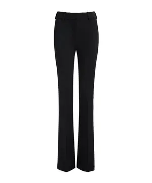 Balmain Low-waisted Wool Satin Trousers