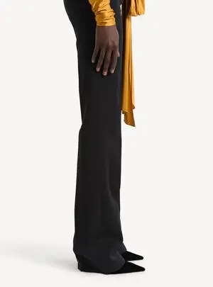Balmain Low-waisted Wool Satin Trousers