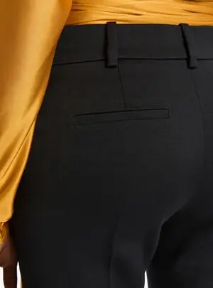 Balmain Low-waisted Wool Satin Trousers