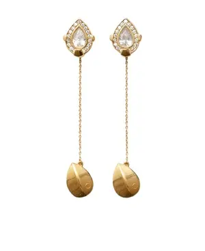Burberry Shield Pendant Earrings - Yellow