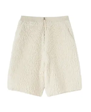 JIL SANDER Textured Fleece Shorts - White
