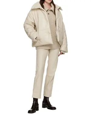 Nanushka High-neck Puffer Jacket With Satin Lining