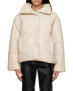 Nanushka High-neck Puffer Jacket With Satin Lining