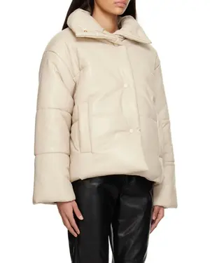 Nanushka High-neck Puffer Jacket With Satin Lining