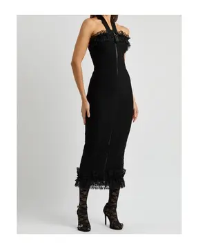 SELF-PORTRAIT X Christopher Kane Lace-trimmed Midi Dress