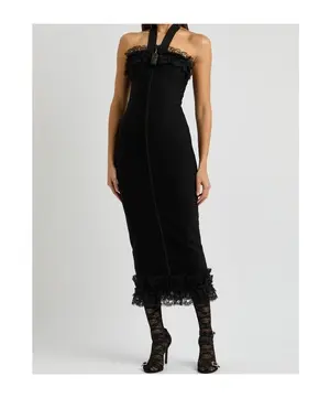 SELF-PORTRAIT X Christopher Kane Lace-trimmed Midi Dress