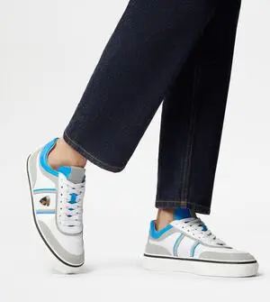 TOD'S Automobili Lamborghini Panelled Lace-up Leather Sneakers