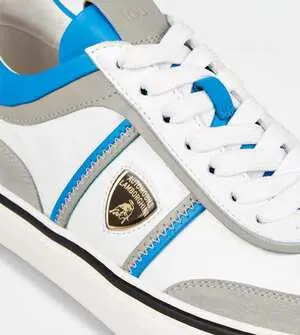 TOD'S Automobili Lamborghini Panelled Lace-up Leather Sneakers
